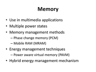 Energy efficient mobile computing techniques in smartphones | PPTX