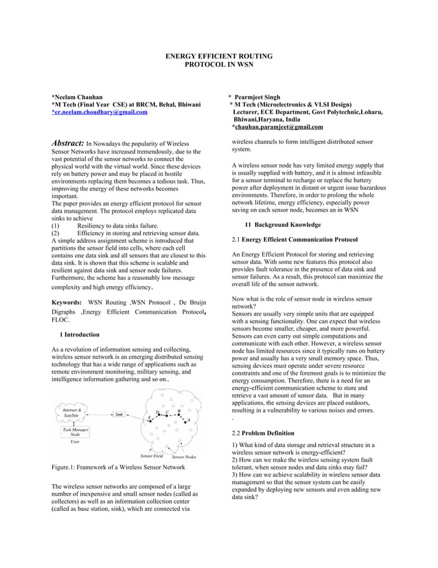 Energy efficient protocol in wsn WITH ACO | PDF
