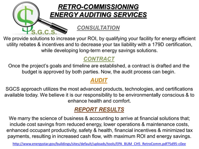 Energy Efficient Retro Commissioning | PPT