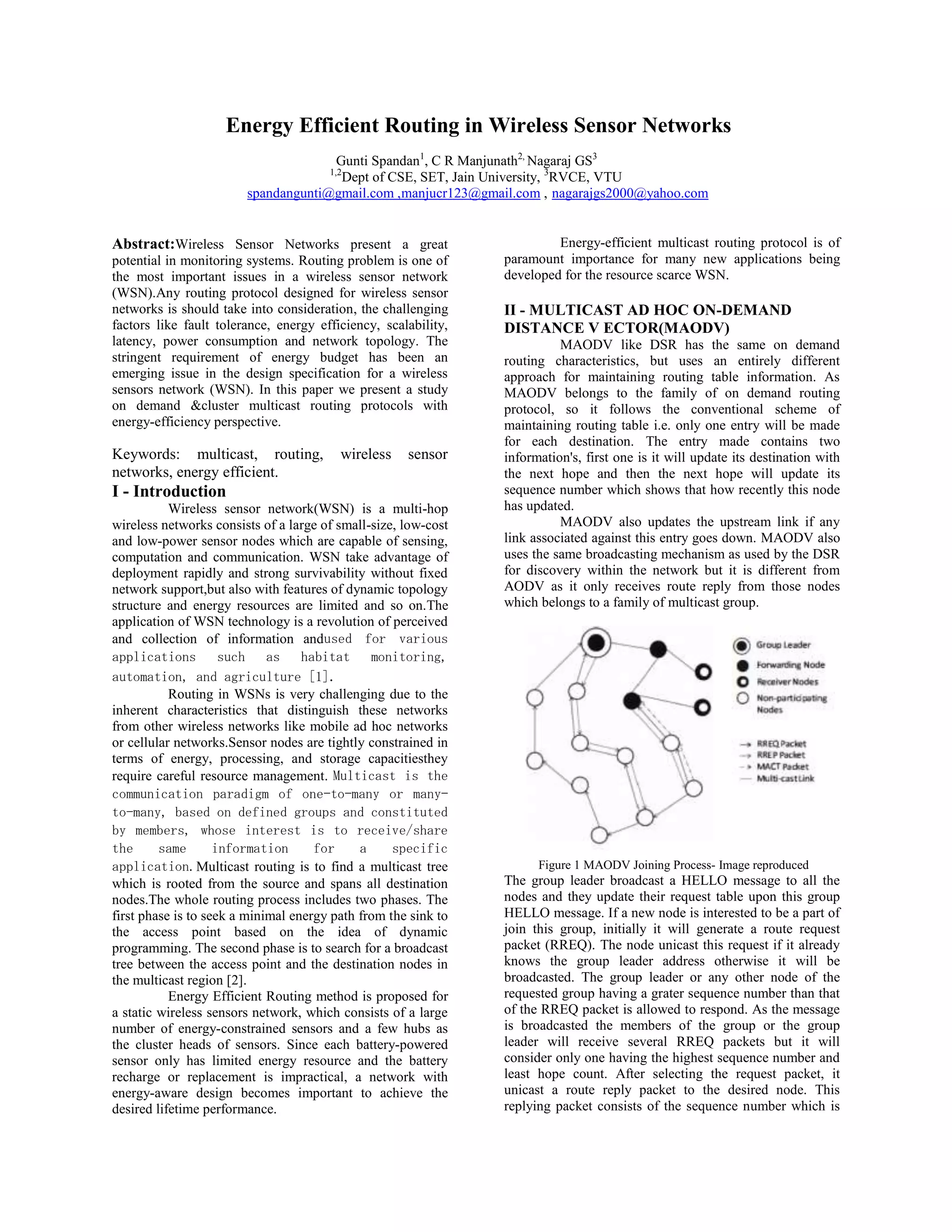 Energy efficient routing in wireless sensor networks | DOCX