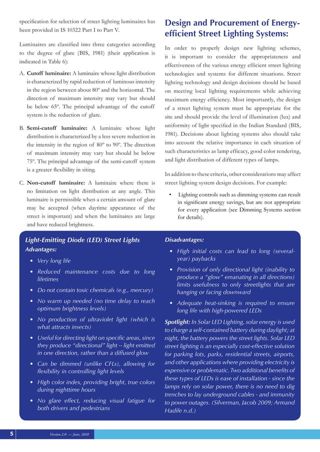 Energy efficient street lighting guidelines | PDF