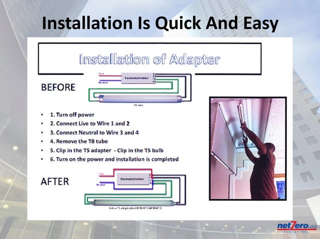 Energy Efficient T5 Lighting Presentation - NetZero USA | PPT