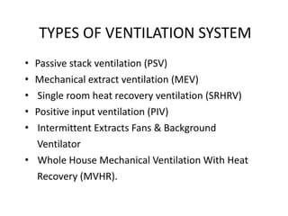 Energy efficient ventilation system | PPTX