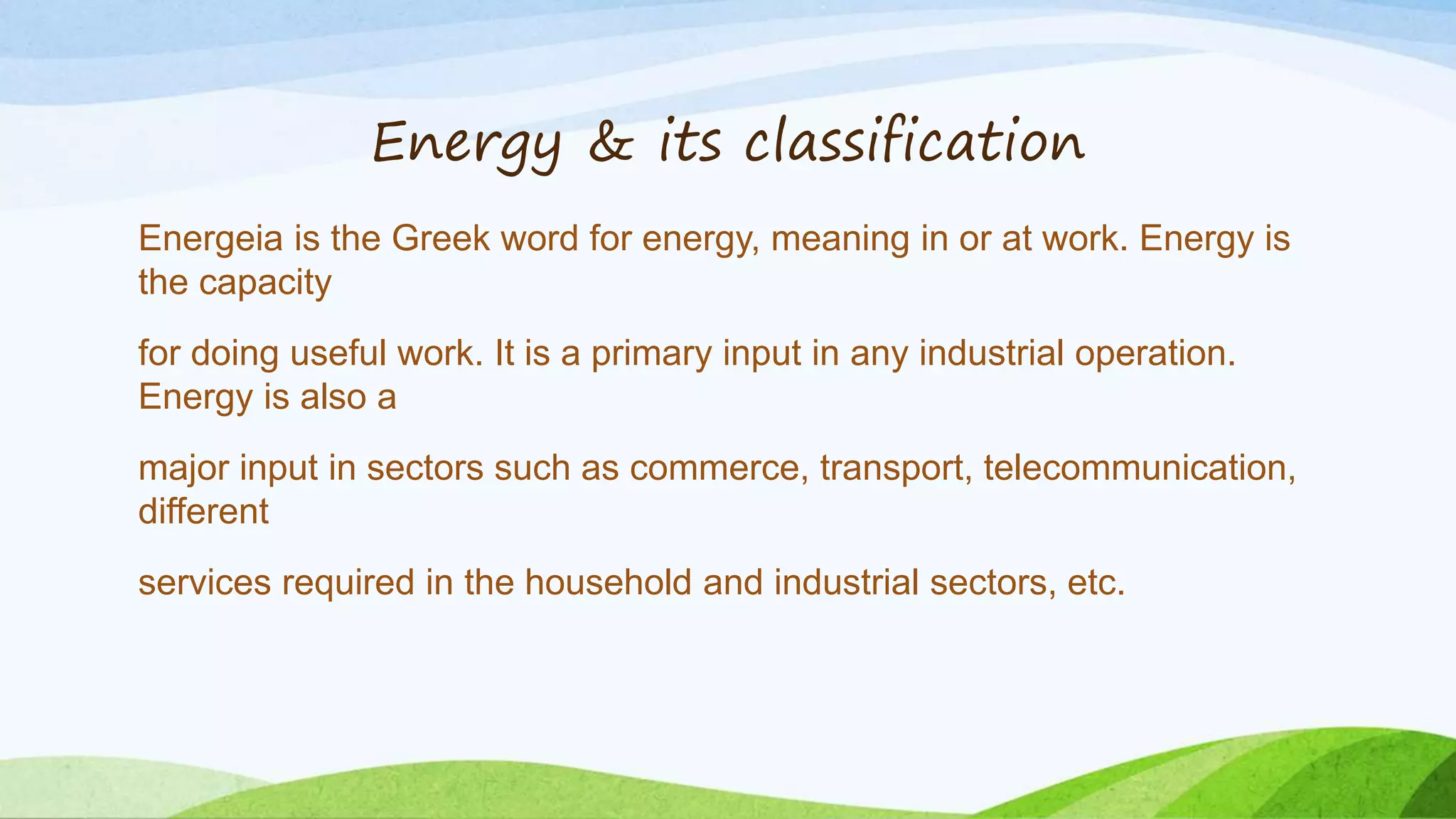 Various types of energy sources | PPT