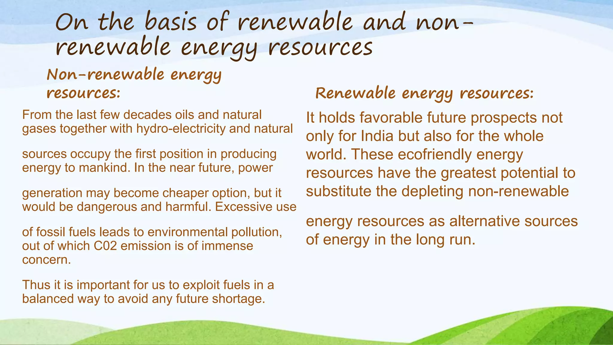 Various types of energy sources | PPT