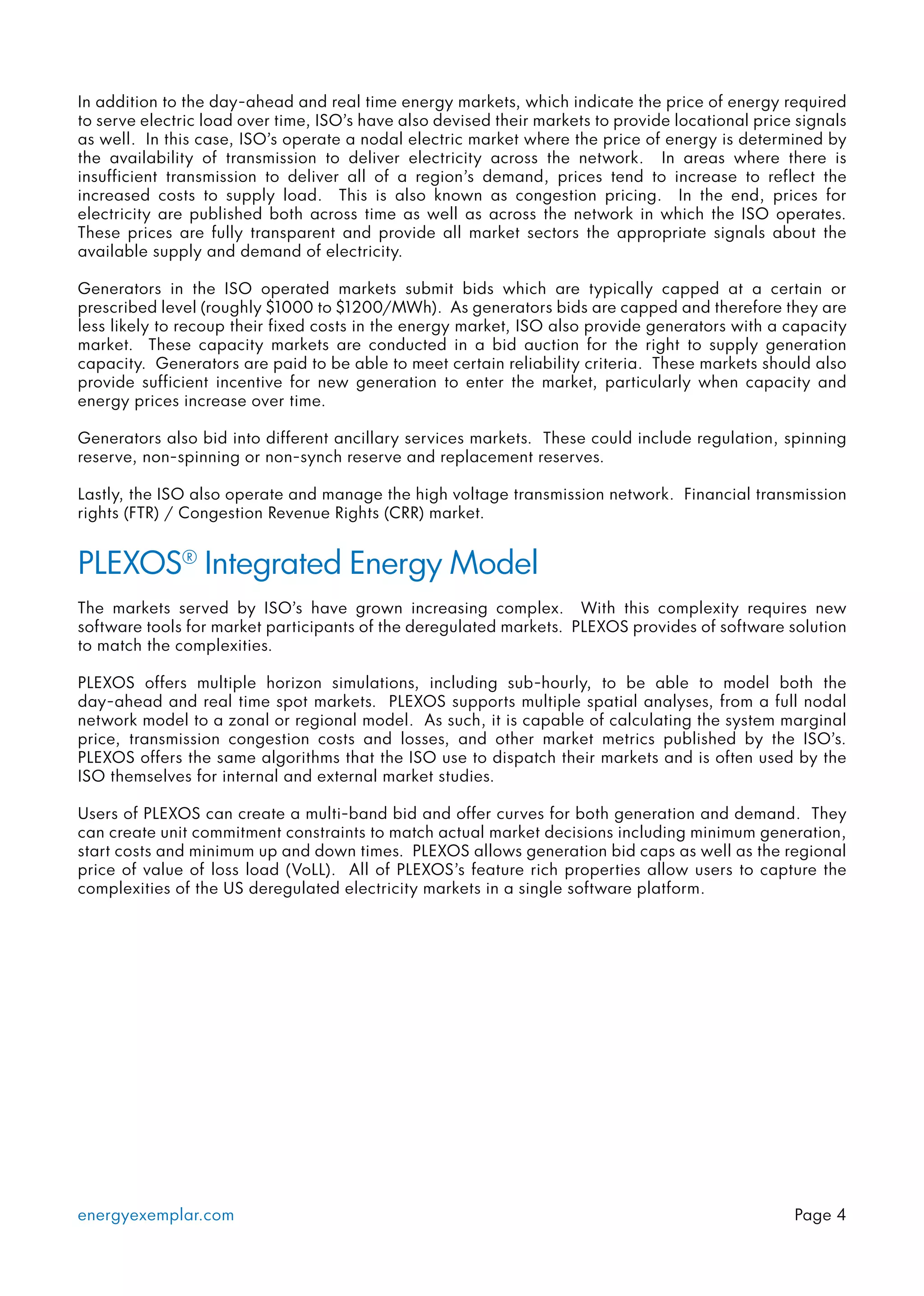 PLEXOS applications | PDF