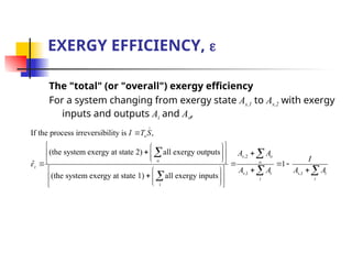 ENERGY, EXERGY, AND SECOND-LAW PERFORMANCE CRITERIA.ppt