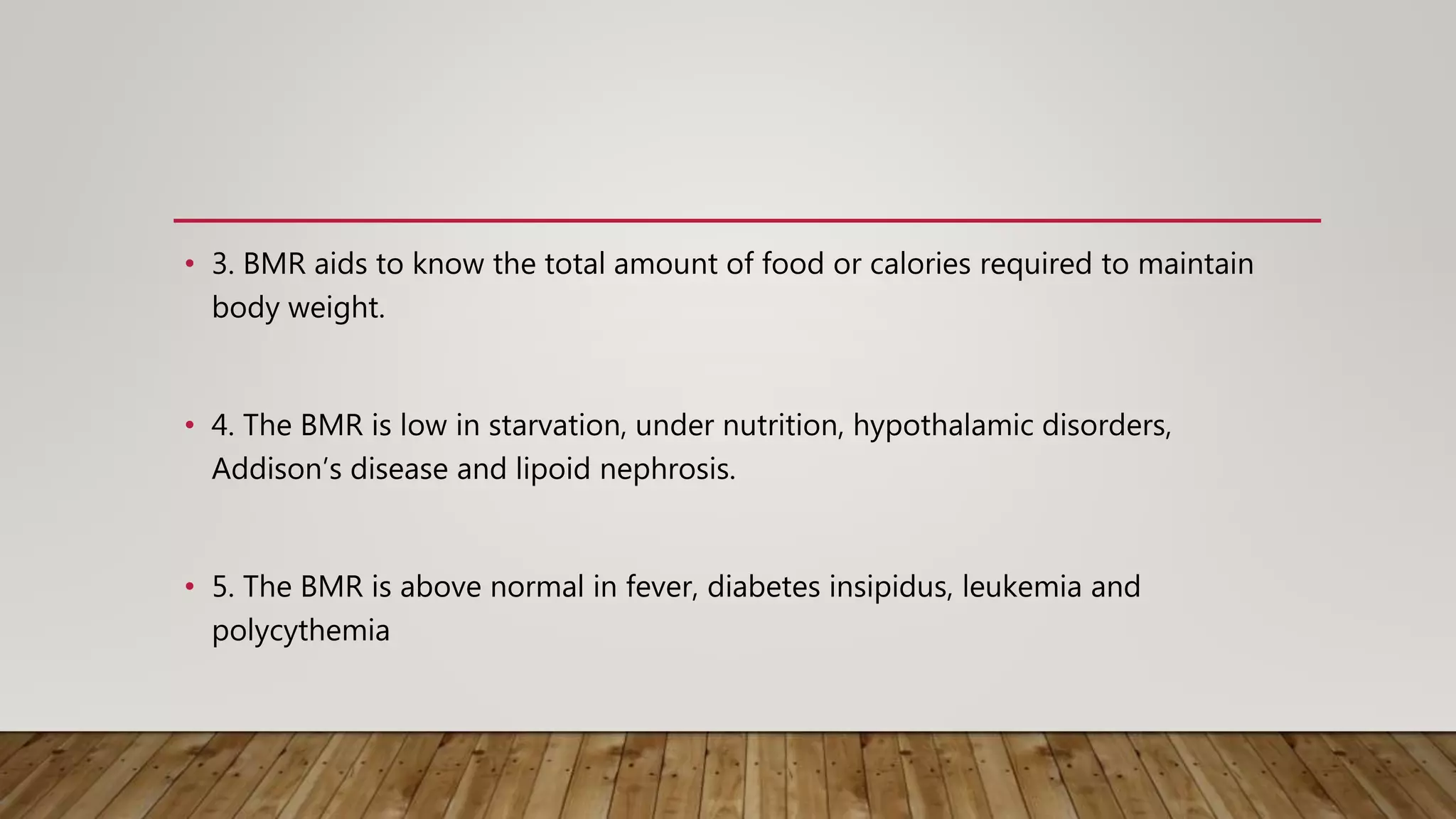 Energy expenditure and BMR | PPTX