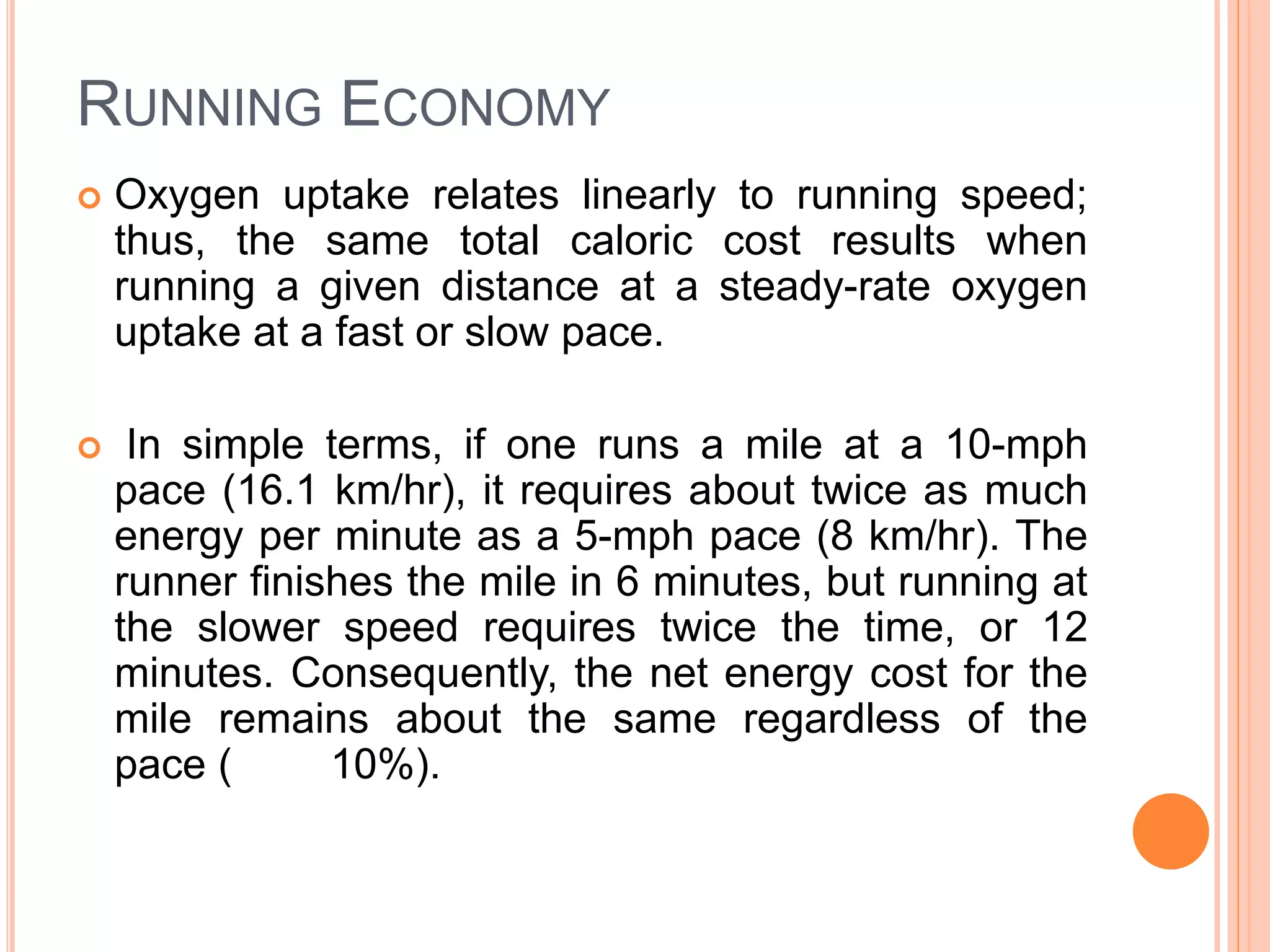 Energy expenditure during jogging & running | PPTX