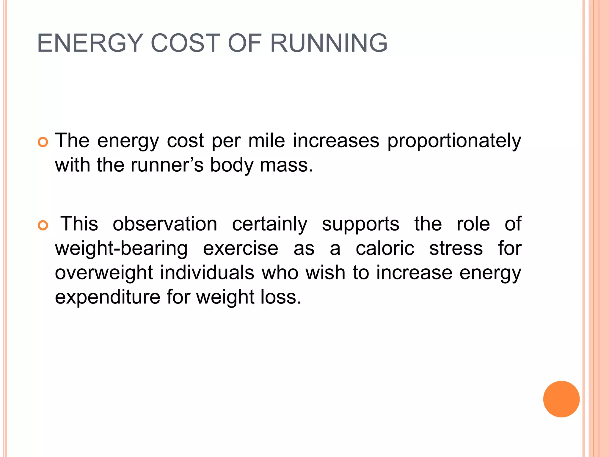 Energy expenditure during jogging & running | PPTX