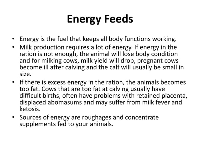 Energy feeds | PPT