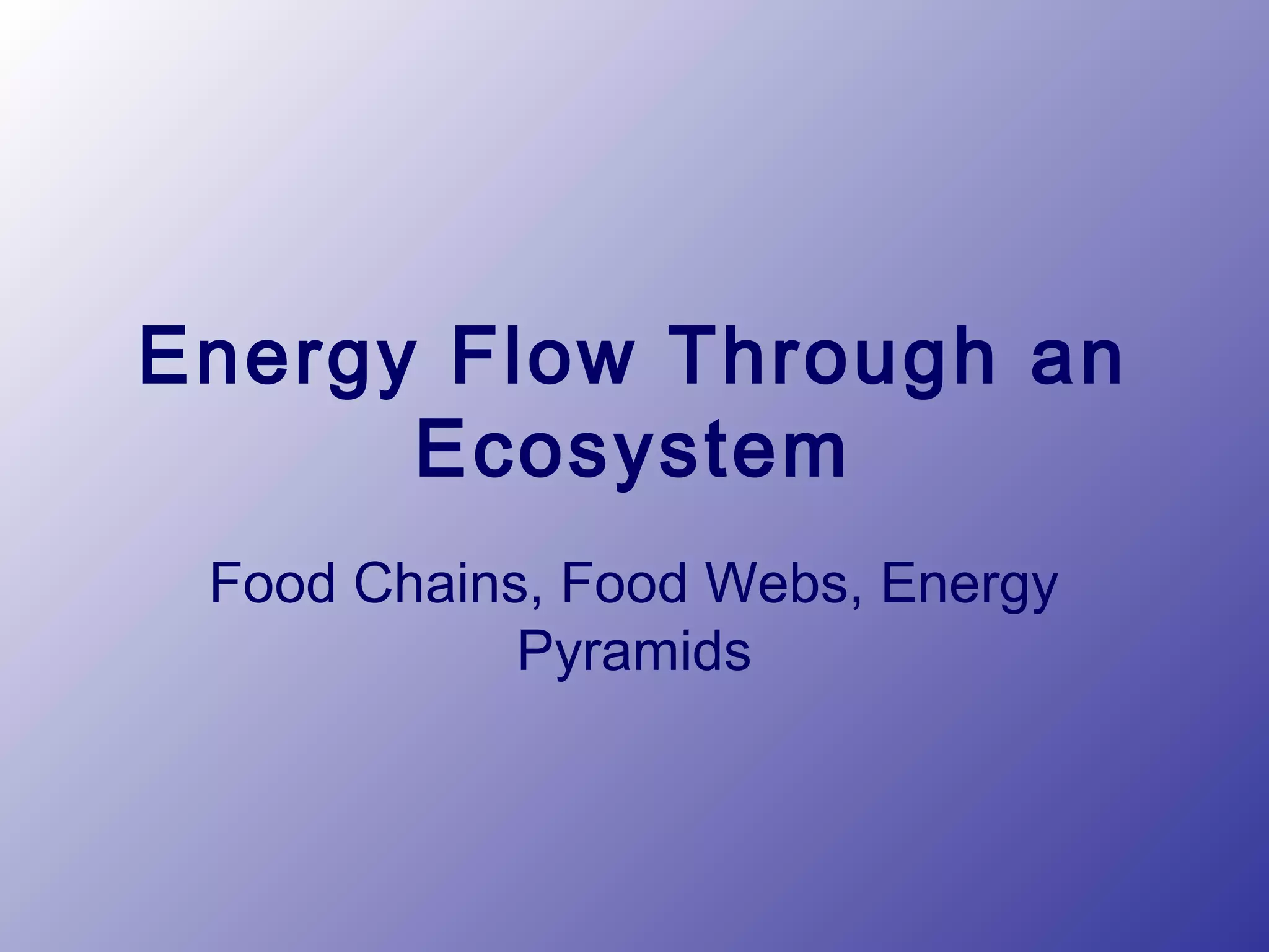 Energy flow | PPT
