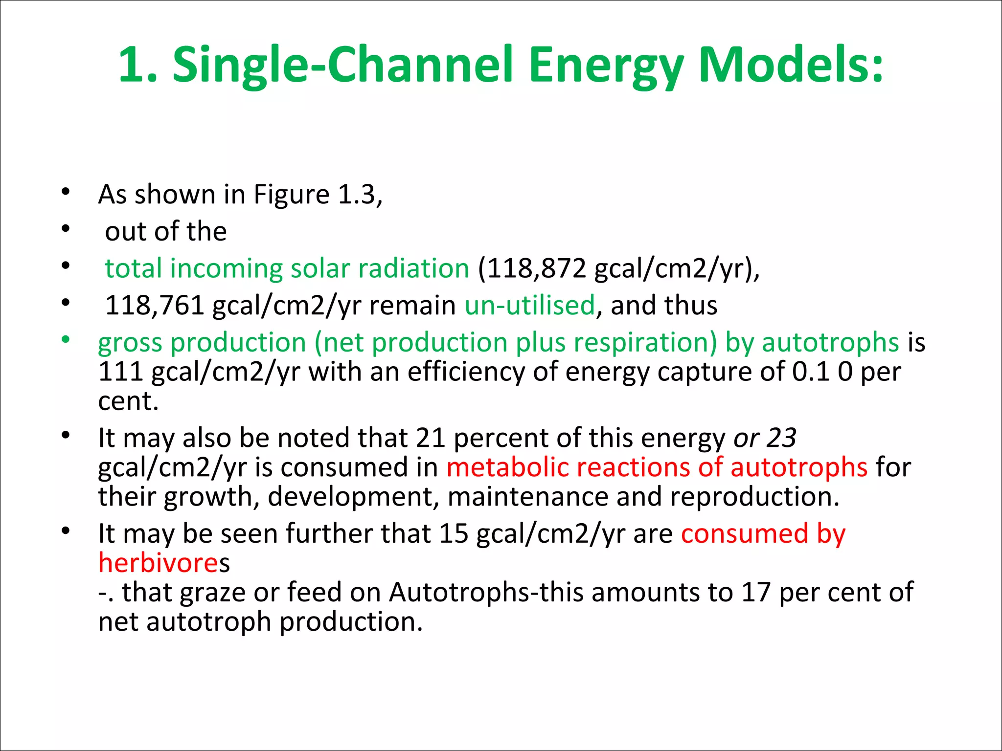 Energy flow by using energy models in ecosystem | PPT