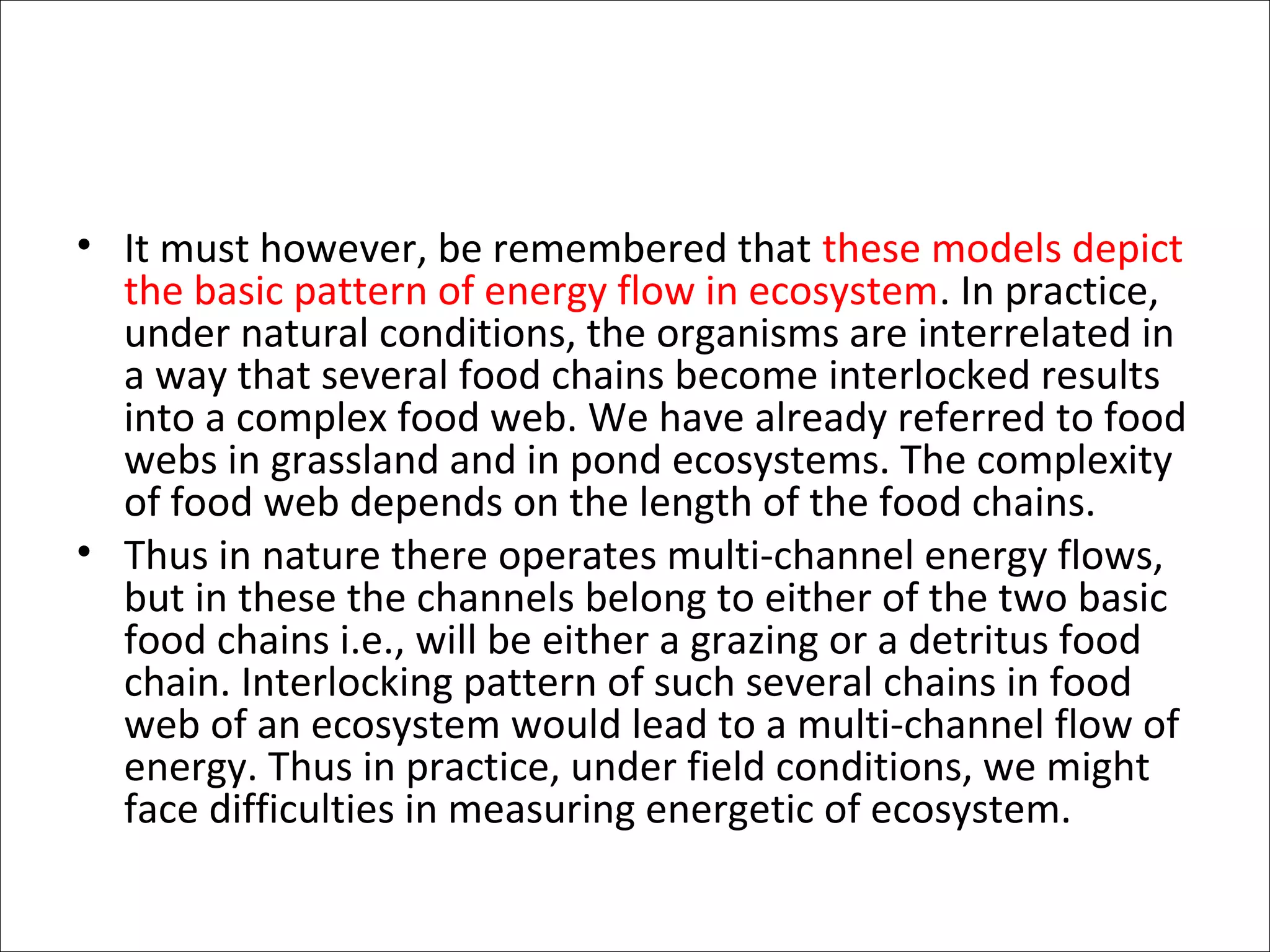 Energy flow by using energy models in ecosystem | PPT