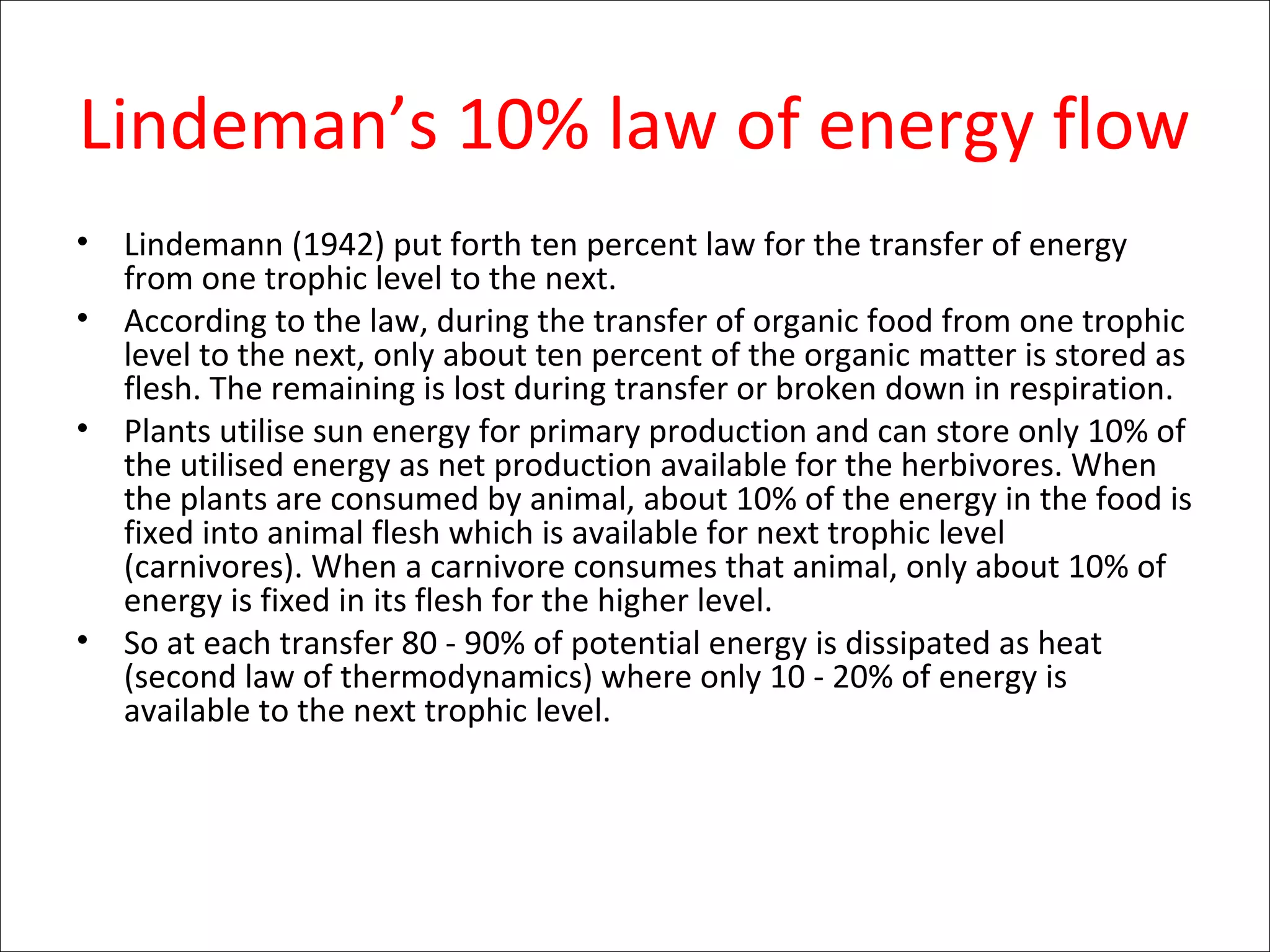 Energy flow by using energy models in ecosystem | PPT