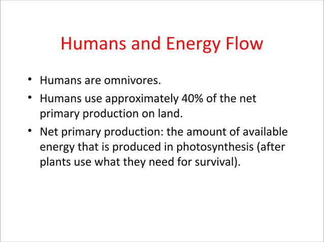 Energy flow by using energy models in ecosystem | PPT