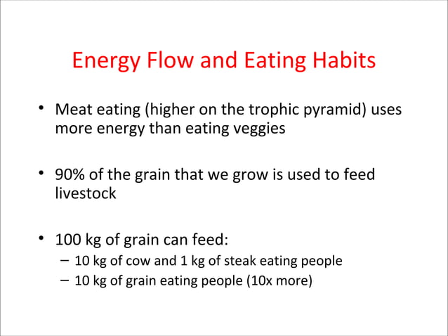 Energy flow by using energy models in ecosystem | PPT