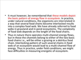 Energy flow by using energy models in ecosystem | PPT