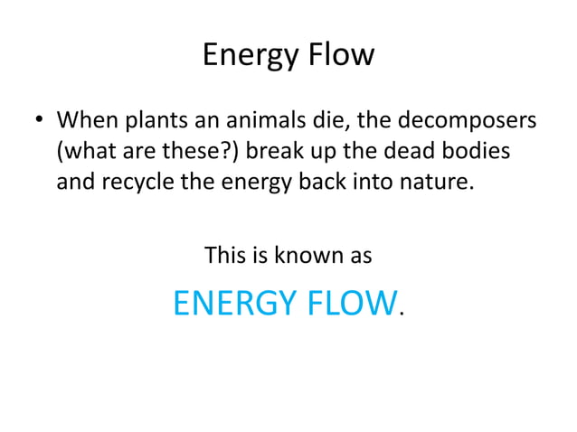 Energy flow and nutrient cycles | PPT