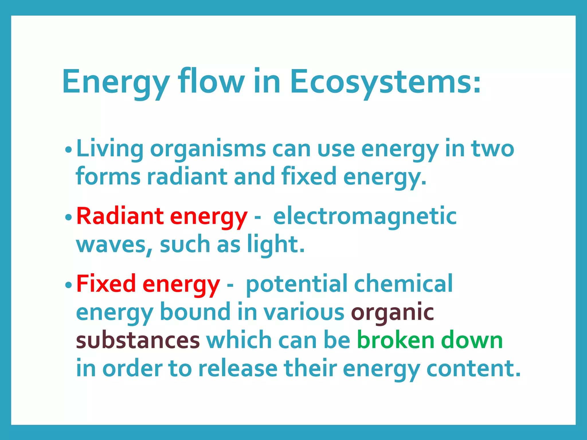Energy flow in an ecosystem | PPTX | Environment | Science