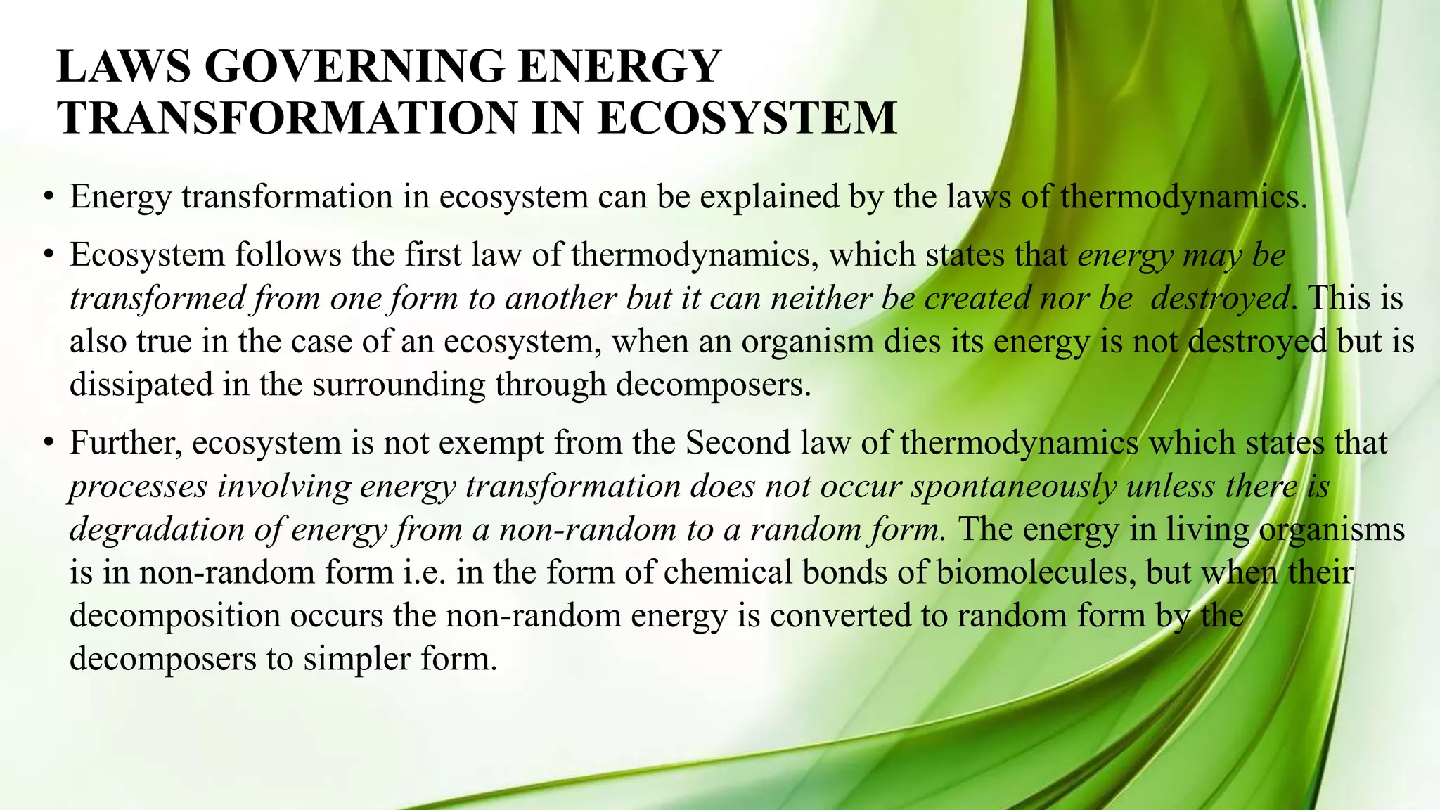 Energy flow in ecosystem | PPTX