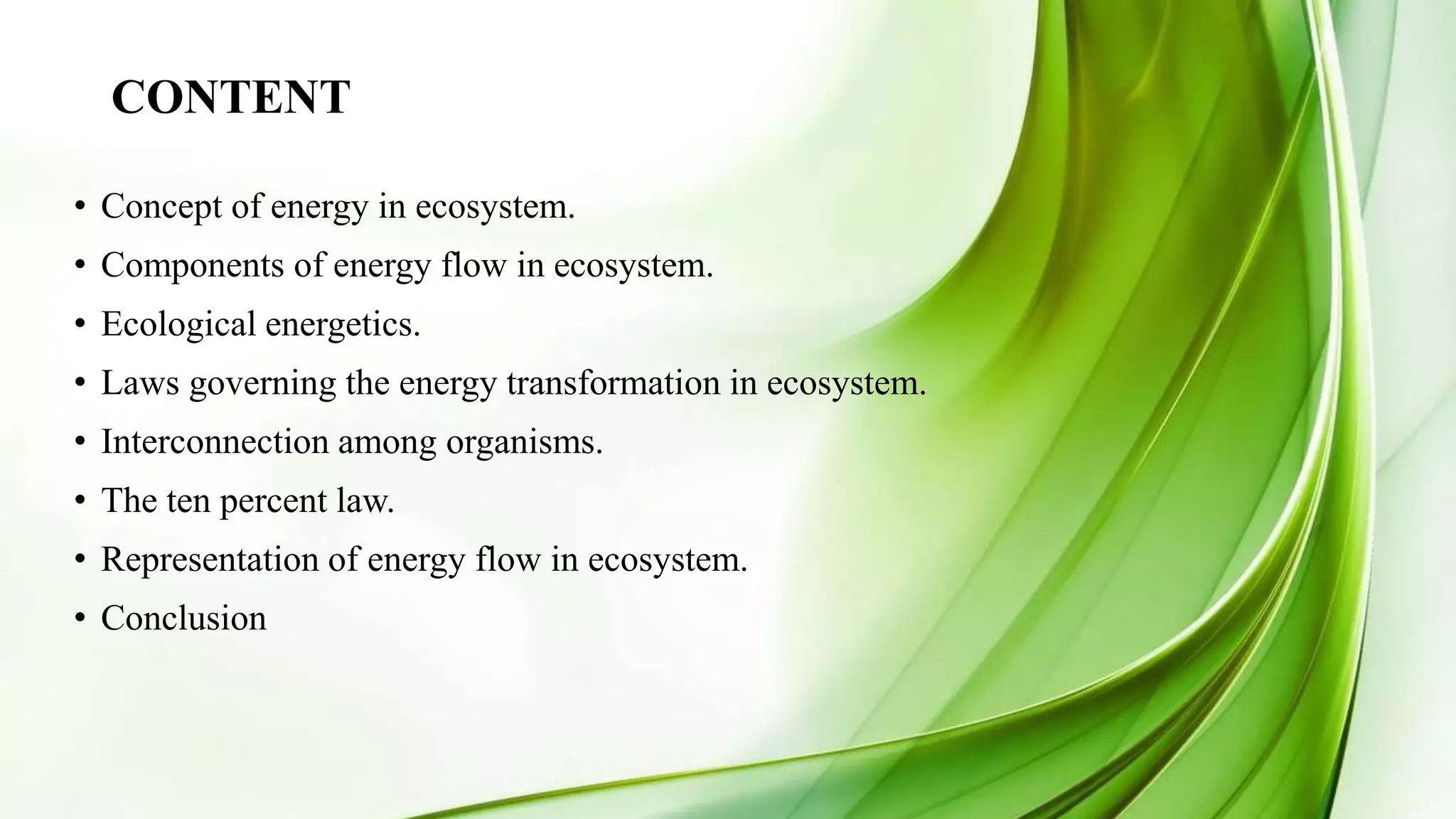 Energy flow in ecosystem | PPTX