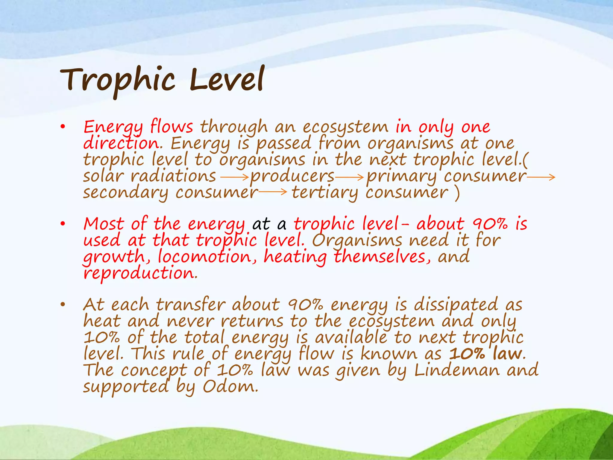 Energy flow in ecosystem | PPTX | Physics | Science