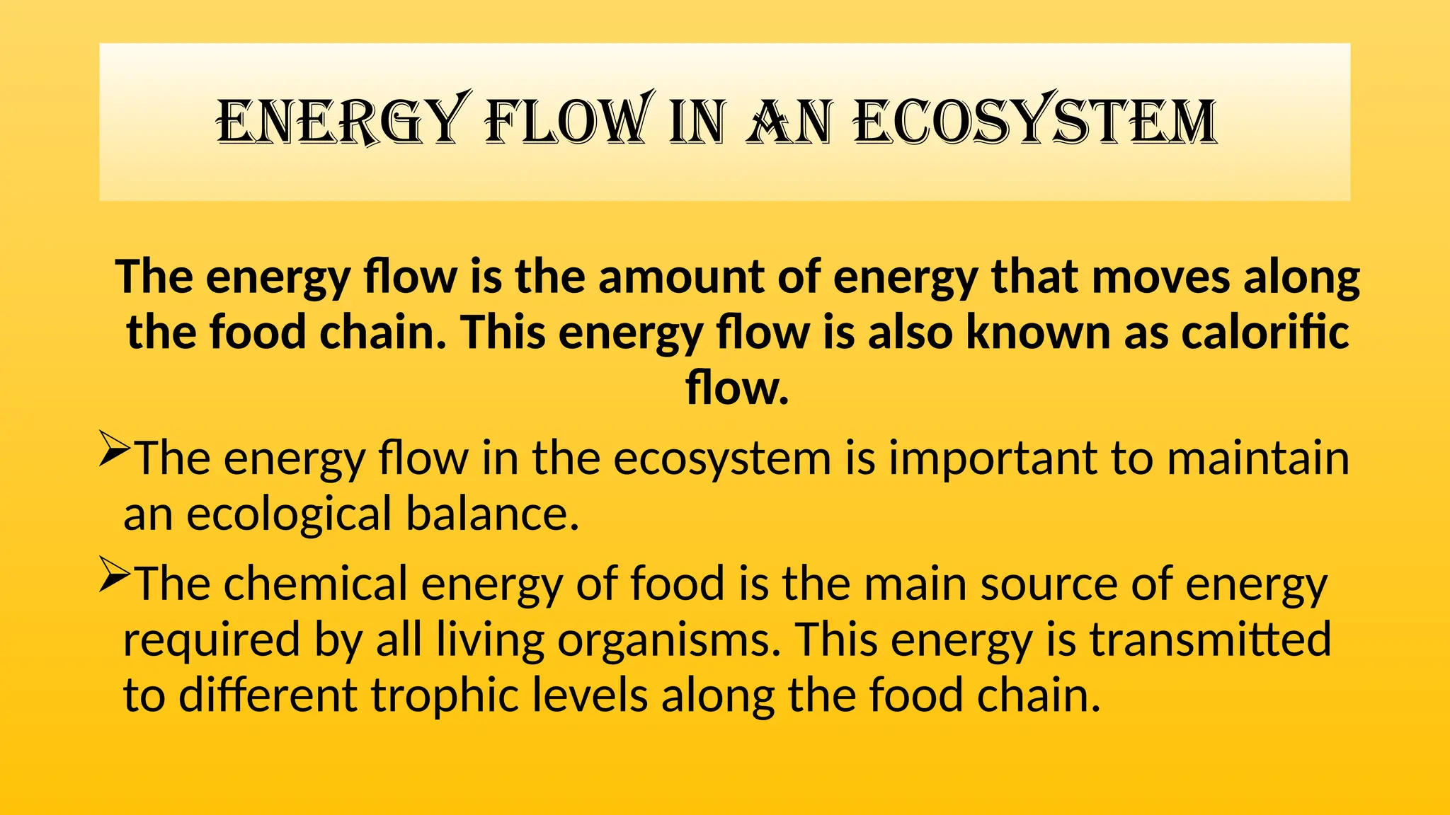 Energy flow in ecosystem.importance , laws of thermodynamics in ...