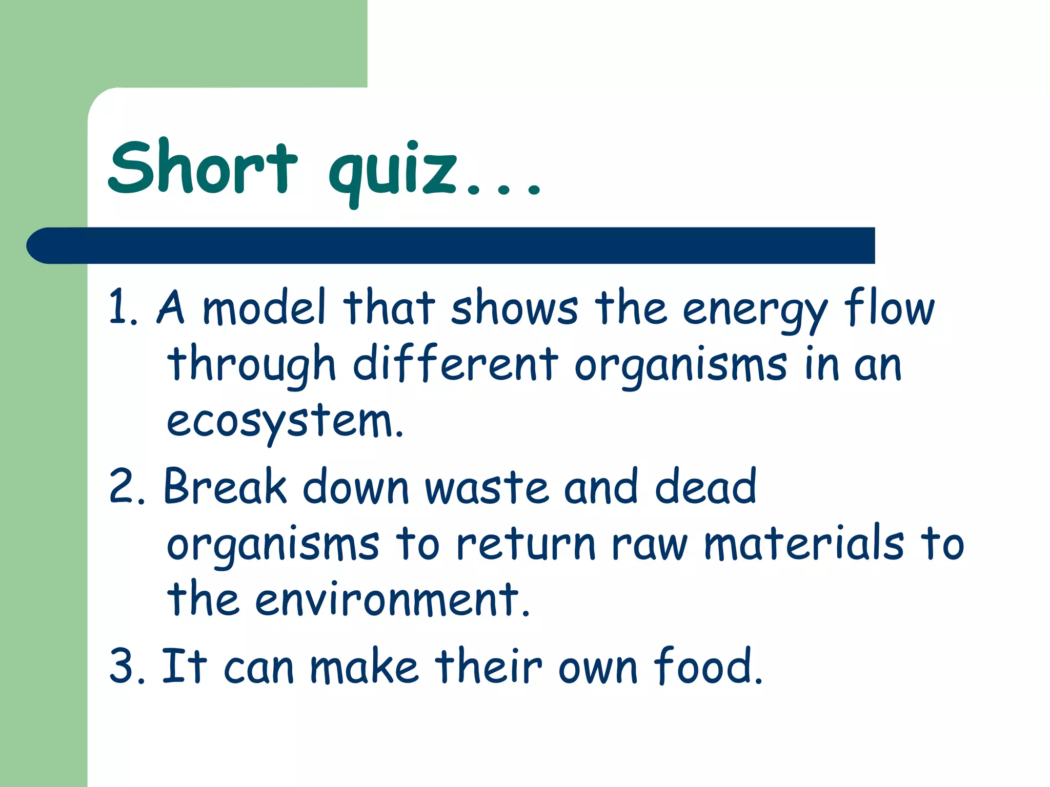Energy flow in ecosystems | PPT