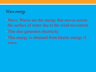 Energy from sea | PPTX