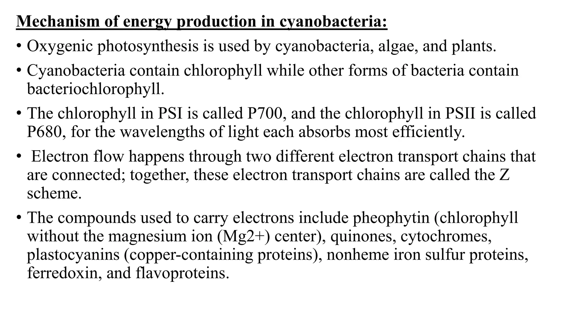 Energy from visible radiation-Cyanobacteria | PPT