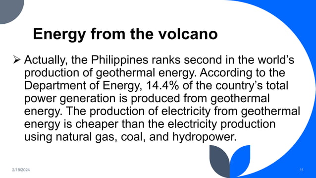 ENERGY FROM VOLCANOES (EARTH SCIENCE).pptx | Geology | Science
