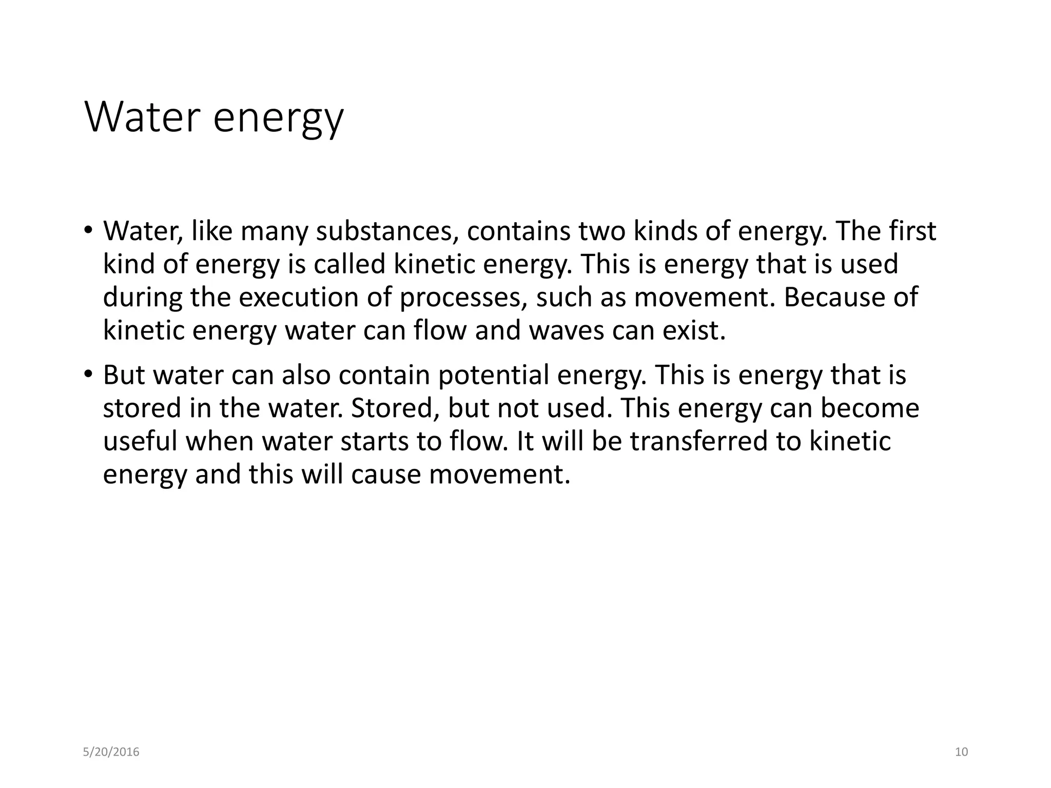 Energy from water | PPTX