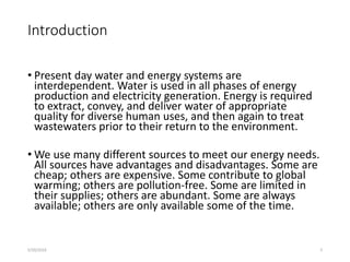 Energy from water | PPTX