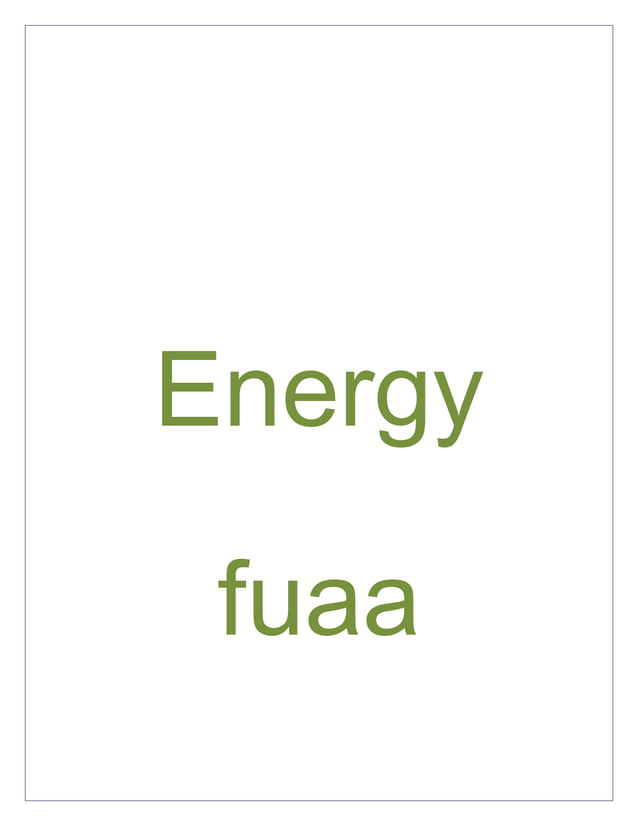 Energy fuaa | PDF