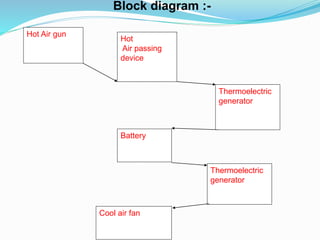 Energy generation using exaust then cooling- Power point presentation | PPT