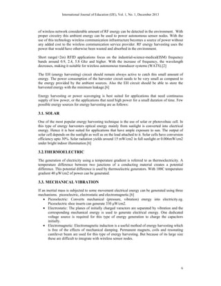 ENERGY HARVESTING METHOD IN WIRELESS SENSOR NETWORK | PDF