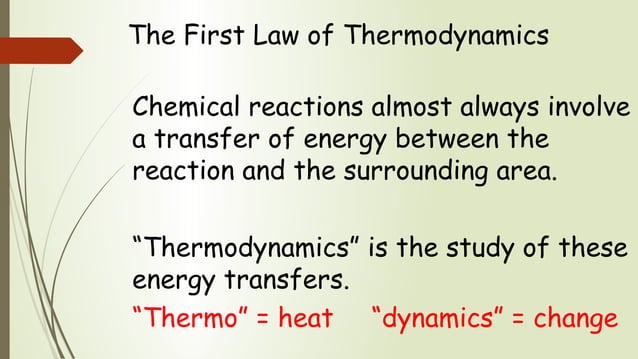 Energy, Heat and Work | PPT | Chemistry | Science