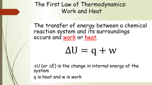 Energy, Heat and Work | PPT | Chemistry | Science