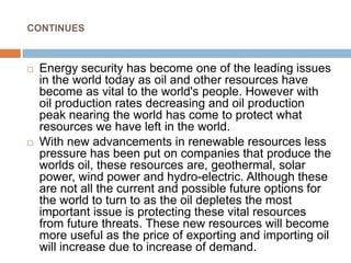 Energy industry overview | PPTX