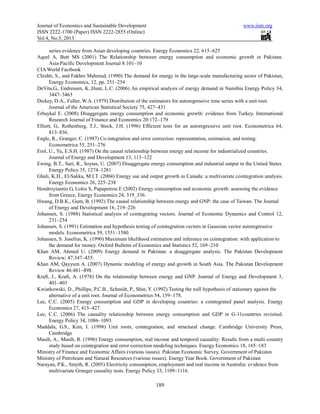 Energy input, price and industrial output in pakistan | PDF
