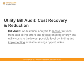 How An Expert Analyzes Utility Bills | PPTX