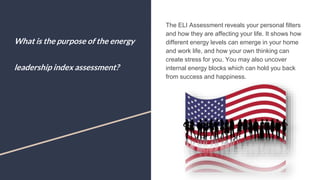 Energy leadership index assessment | PPTX