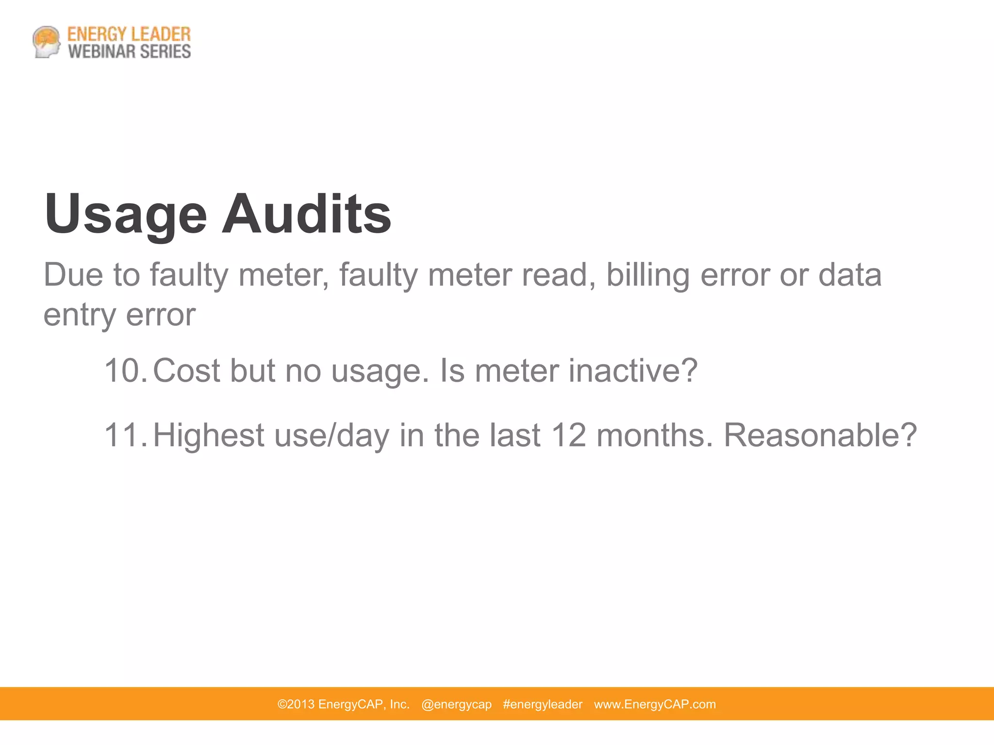 Utility Bill Auditing | PPTX