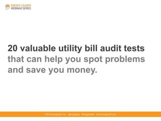Utility Bill Auditing | PPTX