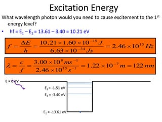 Energy levels and absorption spectra | PPTX