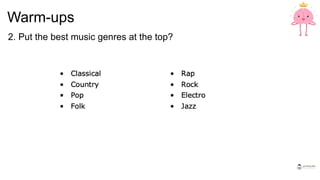 Energy levels of songs affect memories.pptx