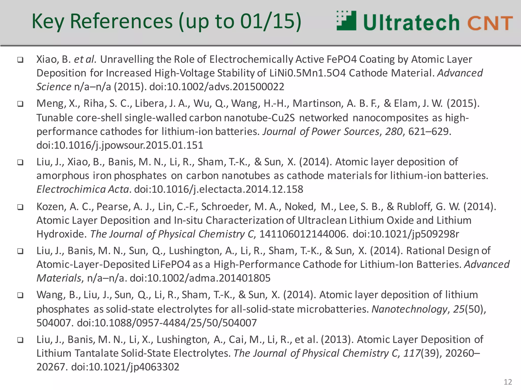 ALD for energy application - Lithium ion battery and fuel cells | PDF