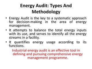 Energy management and audit | PPTX