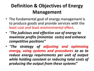 Energy management and audit | PPTX